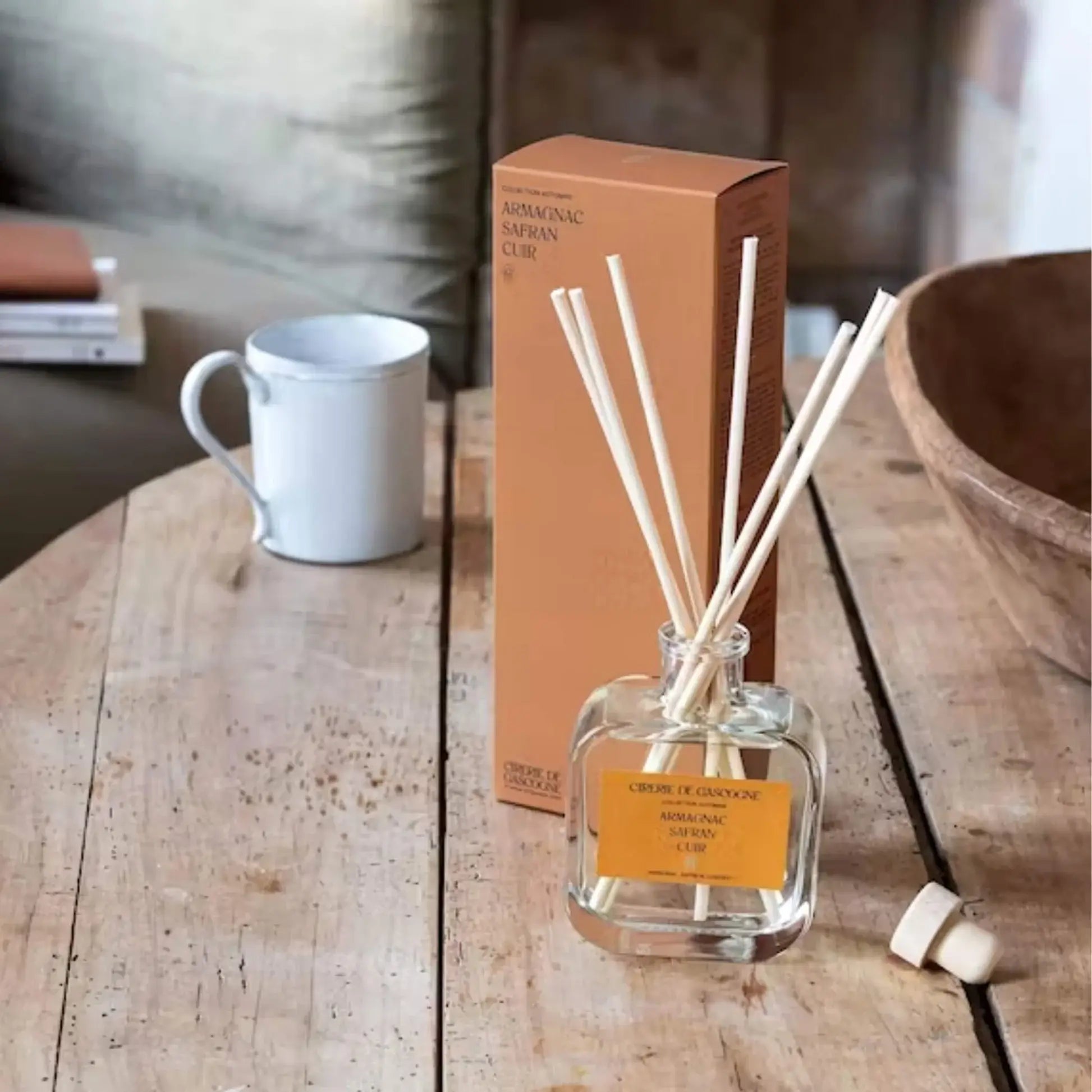 Armagnac, Saffron, Leather Reed Diffuser – Borough Home